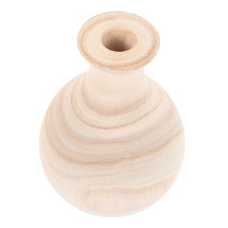 Angoily Rustikale Kleine Vase aus Nat&uuml;rlichem Holz Dekorative Tischmitte f&uuml;r Blumenarrangements Einfache Handgefertigte Holzvase f&uuml;r Wohnzimmer Schlafzimmer u