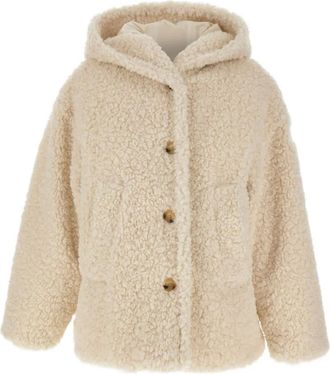 Tatras manteau en fourrure artificielle à capuche - Tons neutres