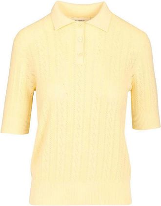 Lisa Yang Pull Col Rond - Jaune