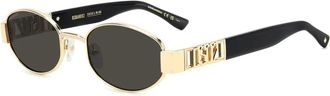 Dsquared2 unisex, Accessoires, Jaune, Taille: 53 MM Oval Lunettes de soleil