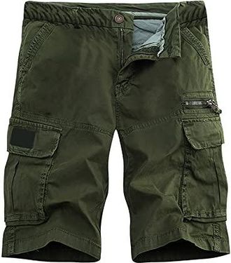 Generic Short d&eacute;t&eacute; d&eacute;contract&eacute; pour homme - Short de sport r&eacute;tro - Short d&eacute;contract&eacute; en polyester pour homme, Vert, 4XL