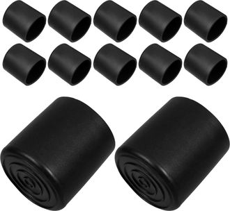 Hemobllo 20 St&uuml;ck Teiliges Runde Stuhlbein Kappen aus Verst&auml;rktem Weichem Gummi rutschfeste M&ouml;belf&uuml;&szlig;e Schwarz Langlebiger Bodenschutz f&uuml;r Hartb&ouml;den Sch&uuml;tzt vor