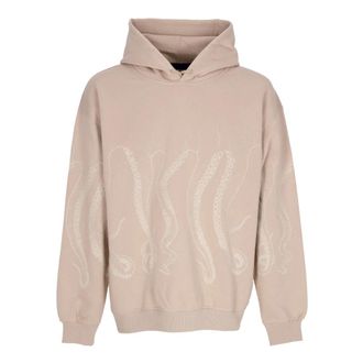 Octopus Earth Outline Hoodie Leichter Sweatshirt - - Sweatshirts & Hoodies - Herren - Beige - XL