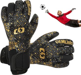 Generic Fu&szlig;ball Torwarthandschuhe - Bequem Und Hochleistungsf&auml;hig Wiederverwendbar Atmungsaktiv | Fu&szlig;ball Handschuhe Mit Fingerschutz - F&uuml;r Und M&auml;dchen Kinder