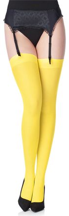 Merry Style Damen Mikrofaser Strapsstr&uuml;mpfe MS 799 40 DEN (Canarinio, XL-XXL (46-50))