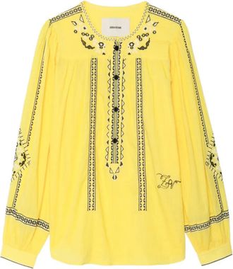 Zadig&Voltaire Tigy embroidered tunic - Gelb