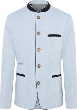 Lodenfrey Trachtenjanker mit Leinenanteil und Samtpaspelierungen in