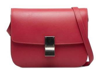 Celine Red Medium Classic Box Bag