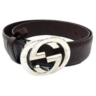 Gucci Ceinture standard Pre-owned - Femme - Pre-owned - Brun - Taille: ONE Size