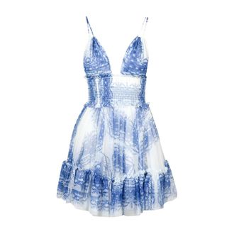 Philosophy di Lorenzo Serafini Kleid mit Allover-Print - - Dresses - Damen - Blau - S