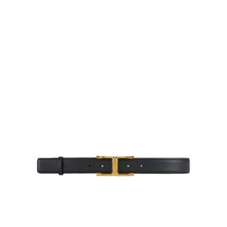 Elisabetta Franchi Femme, Accessoires, Noir, Taille: M Logo-buckle Leather Belt
