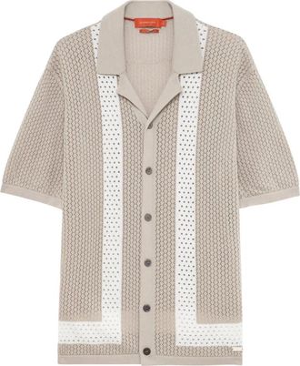 Gianni Lupo Homme, Chemises, Beige, Taille: S Polo &agrave; Manches Courtes