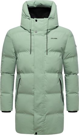Stone Harbor Herren lange Steppjacke Wintermantel mit magnetischem Verschluss Darianoo XX Ice Green Gr. XXL