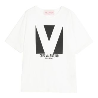 Valentino Garavani Chez Valentino T-Shirt - - Tops - Damen - Wei&szlig; - M