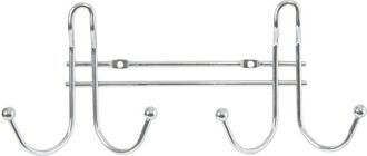 Testrut TOP STAR - Garderobenleiste gerade Form 30 cm verchromt 2 Haken, 4 Kugeln