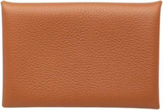 Herm&egrave;s Portefeuille Calvi Pre-owned - Femme - Pre-owned - Brun - Taille: ONE Size