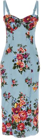 Dolce & Gabbana Femme, Robes, Multicolore, Taille: 44 FR Mazzo di Fiori Print Midi Dress