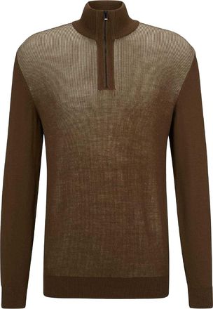 HUGO BOSS Pullover Top f&uuml;r Herren, Weiter Stehkragen, Regul&auml;r (Gr&uuml;n)