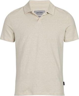 Pierre Cardin Polo &agrave; manches courtes en lin m&eacute;lang&eacute;