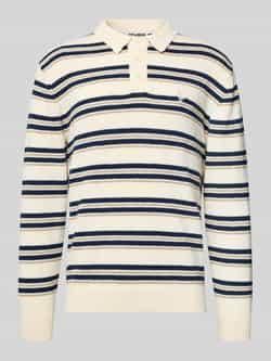 Review Strickpullover mit Polokragen in Boucl&eacute;-Optik