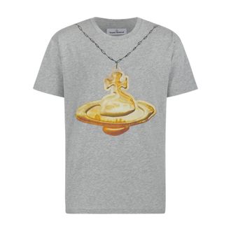 Vivienne Westwood Graues Orb Grafik T-Shirt - - Tops - Herren - Grau - S