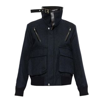 sacai Jacke aus kombinierten Stoffen - - Jackets - Damen - Blau - L