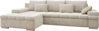 Mirjan24 Ecksofa Bangkok Premium, Eckcouch mit Schlaffunktion und Bettkasten, Couch L-Form Sofa f&uuml;r Wohnzimmer, G&auml;stezimmer, Wohnlandschaft (Piano 02 + Corbett