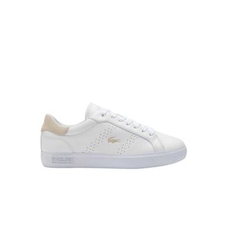 Lacoste Powercourt 2.0 Sneaker f&uuml;r Damen, Leder (Wei&szlig;)
