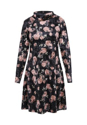 Usha Kleid Frauen schwarz mehrfarbig