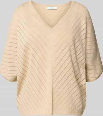 b.young Strickshirt aus Effektgarn mit V-Ausschnitt