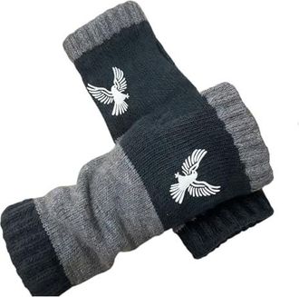Generic Gants tricot&eacute;s avec broderie de chat, mitaines pour femmes, mitaines de chat, gants dhiver vintage doux et chauds sur le th&egrave;me des chats, E05, taille 