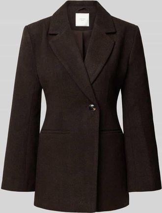 Neo Noir Regular Fit Longblazer aus Wolle mit Schulterpolstern