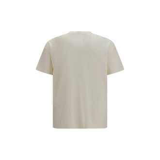 Palm Angels Mens Beige Cotton T-Shirt