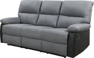 Habitat et Jardin Relax-Sofa Lincoln - 3-Sitzer - Schwarz/Dunkelgrau