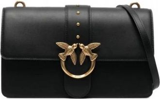 Pinko Pinko, Femme, Sacs, Noir, Taille: ONE Size Love One Classic CL Vitello Seta