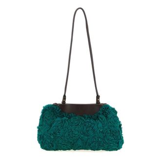 Dries Van Noten Clutch mit Rosen - - Bags - Damen - Gr&uuml;n - ONE SIZE