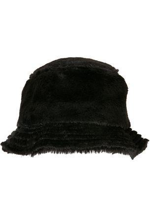 Flexfit Unisex Hut Fake Fur Bucket Hat Black one Size