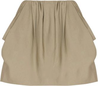 Balmain Femme, Jupes, Vert, Taille: 36 FR Cotton Poplin Balloon Skirt
