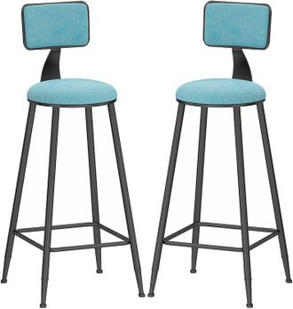 Generic Barhocker, Fr&uuml;hst&uuml;cksbarhocker, Tresenhocker mit Samtpolsterung, 66/76 cm, Tragkraft 150 kg, Moderne K&uuml;cheninsel, Esszimmer