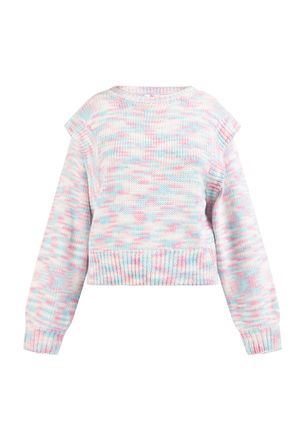 Mymo Strickpullover Damen Rosa Mehrfarbig