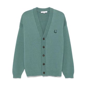 Maison Kitsun&eacute; Homme, Pulls, Vert, Taille: XL Tricot Vert pour Homme Ss25