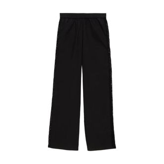 Msgm Msgm, Femme, Pantalons, Noir, Taille: 34 FR Lace Panel Pantalons