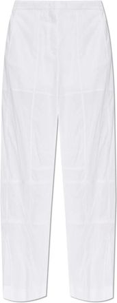 Jil Sander Femme, Pantalons, Blanc, Taille: 36 FR Pantalon en coton avec fentes aux jambes