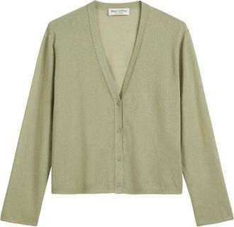 Marc O'Polo Feinstrick-Cardigan slim - - Knitwear - Damen - Gr&uuml;n - L