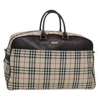 Burberry Pre-owned Toile sacs-main - Femme - Pre-owned - Beige - Taille: ONE Size