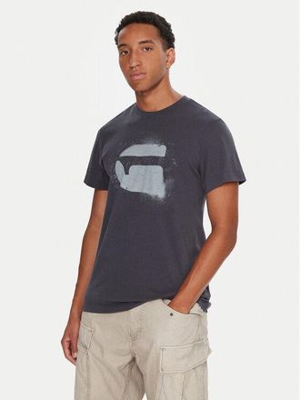 G-Star T-Shirt Spray Logo D26833-D101 Dunkelblau Regular Fit