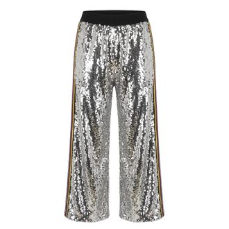 Trussardi Pantalon large &agrave; sequins - Femme - Pantalons - Gris - Taille: 38 FR