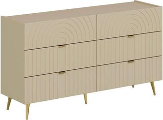 Vente-Unique Commode 6 tiroirs - Beige - NORSIM de Pascal Morabito
