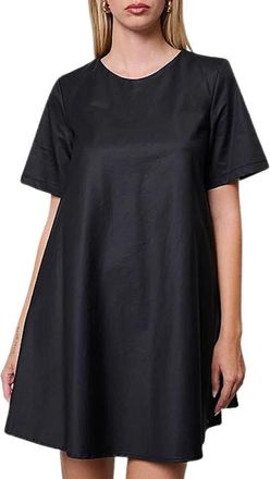 Kaos Kaos, Femme, Robes, Noir, Taille: 38 FR Robe Courte en Coton