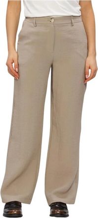 Object Objrini MW LO Wide Pant - - Trousers - Damen - Beige - S